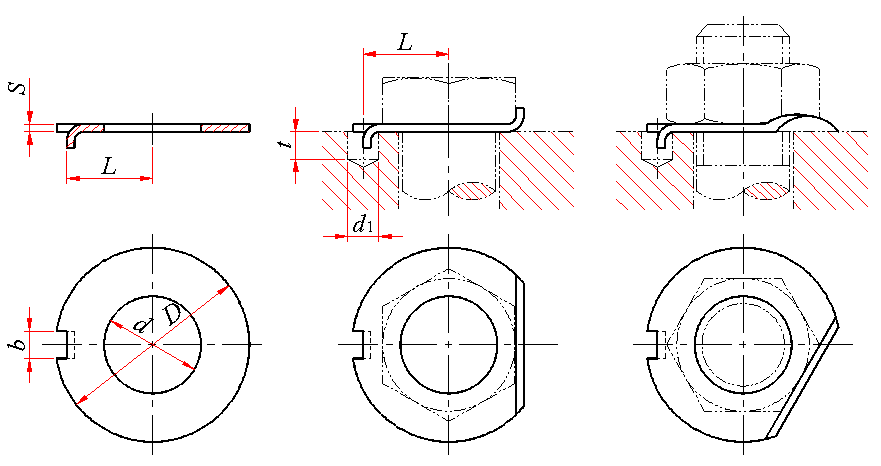 外舌止动垫圈（GB856-88）